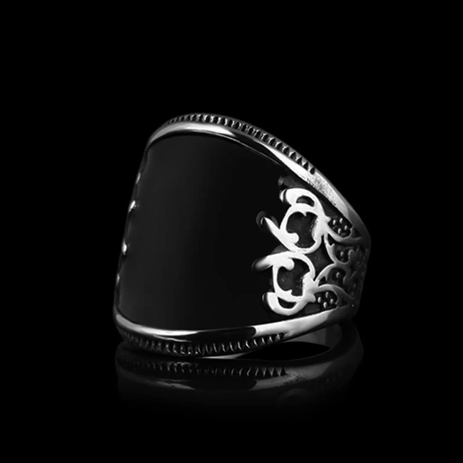 Gothic Stainless Steel Signet Ring Bold And Mystic Villainswear