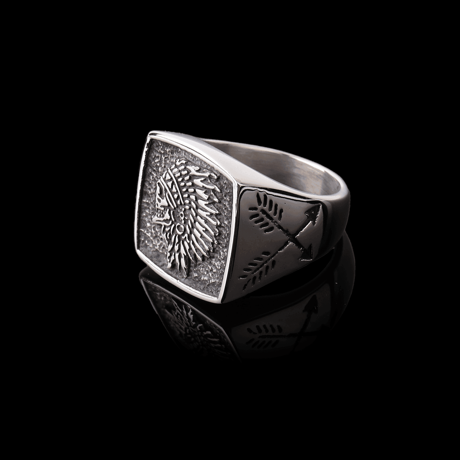 Totem Ring – Titanium Steel Symbolic Ring | VillainsWear