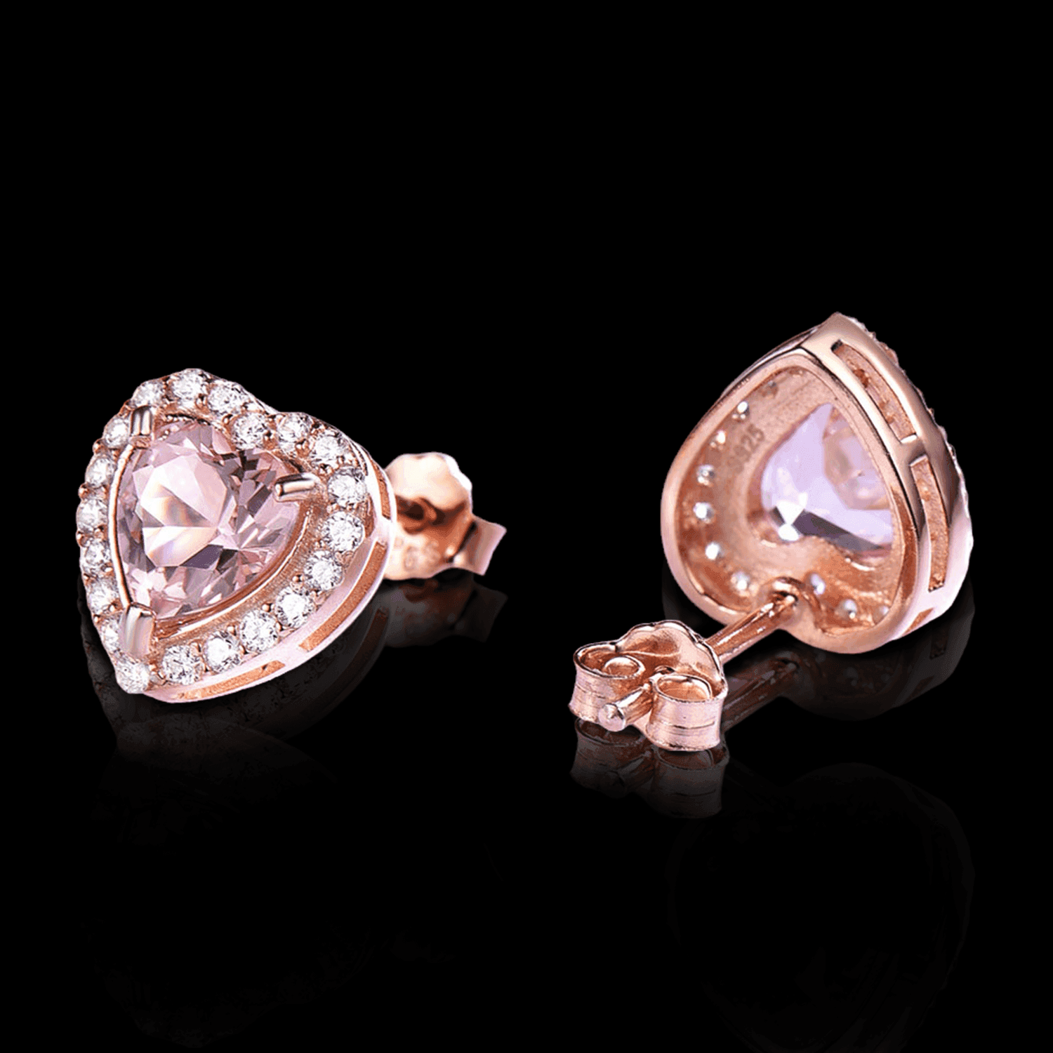 Divine Sparkle Heart-shaped Diamond Drops | Sterling Silver Gemstone ...