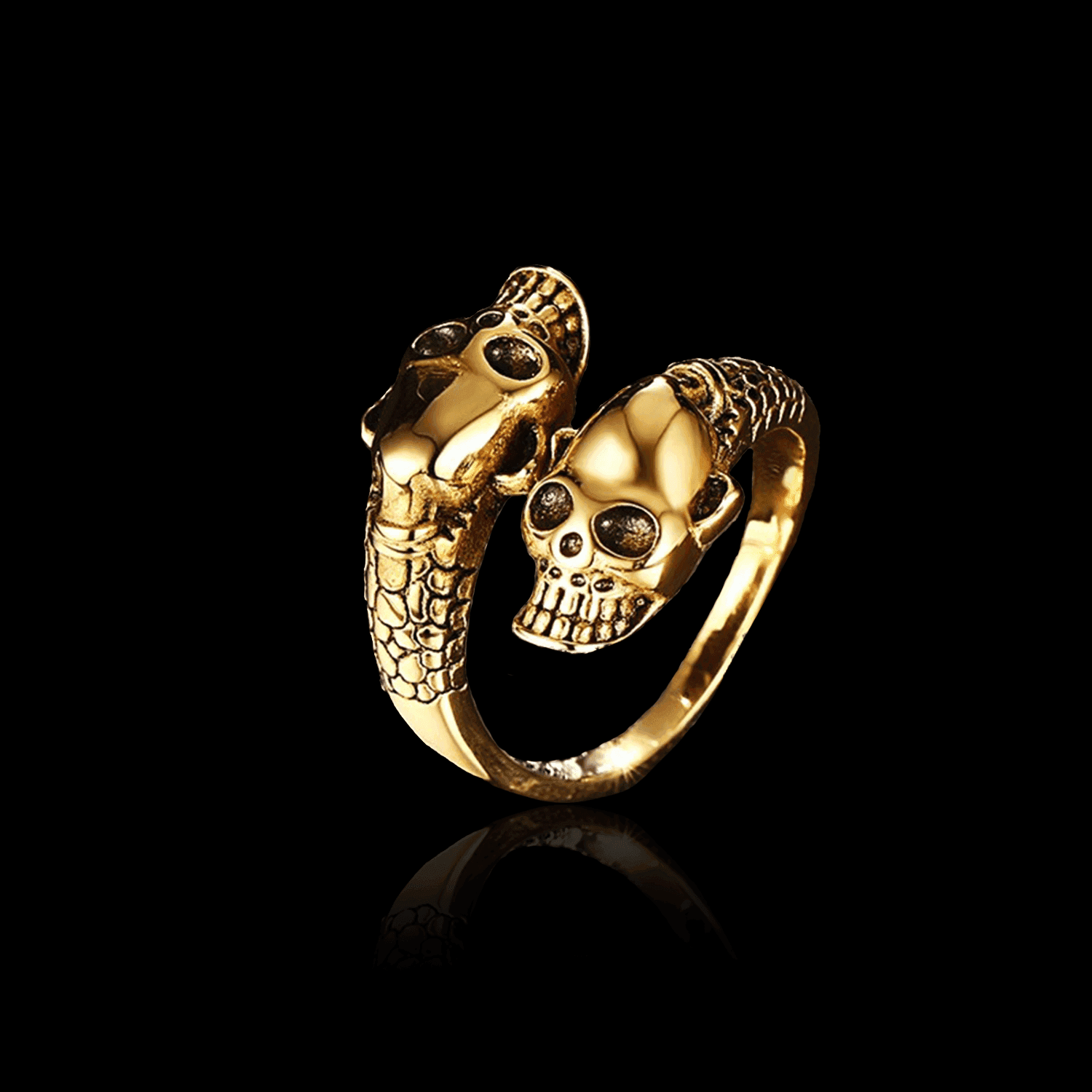 Double Skull Ring - Edgy and Unique Accessories – VillainsWear