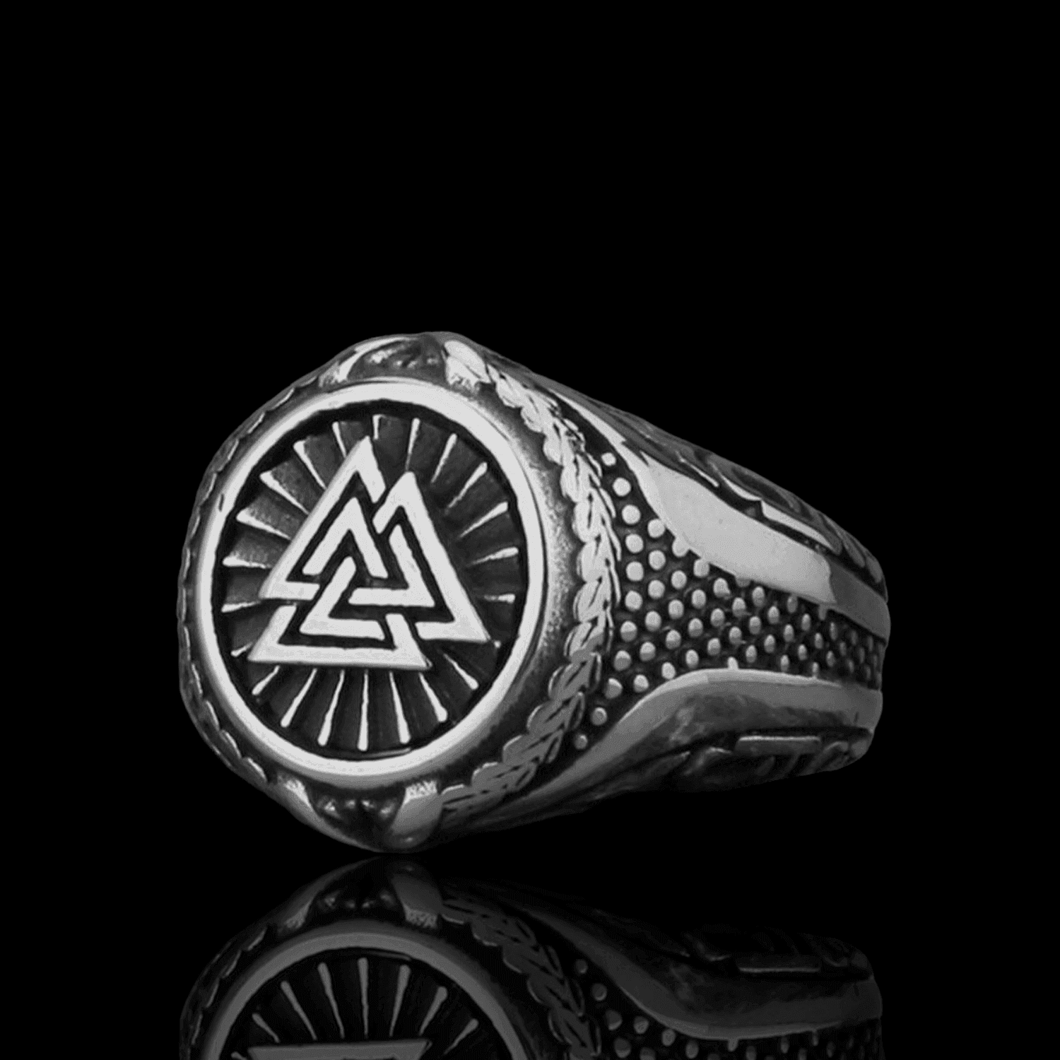 Viking Triangle Rune Titanium Steel Ring - Embrace Your Warrior Spirit ...