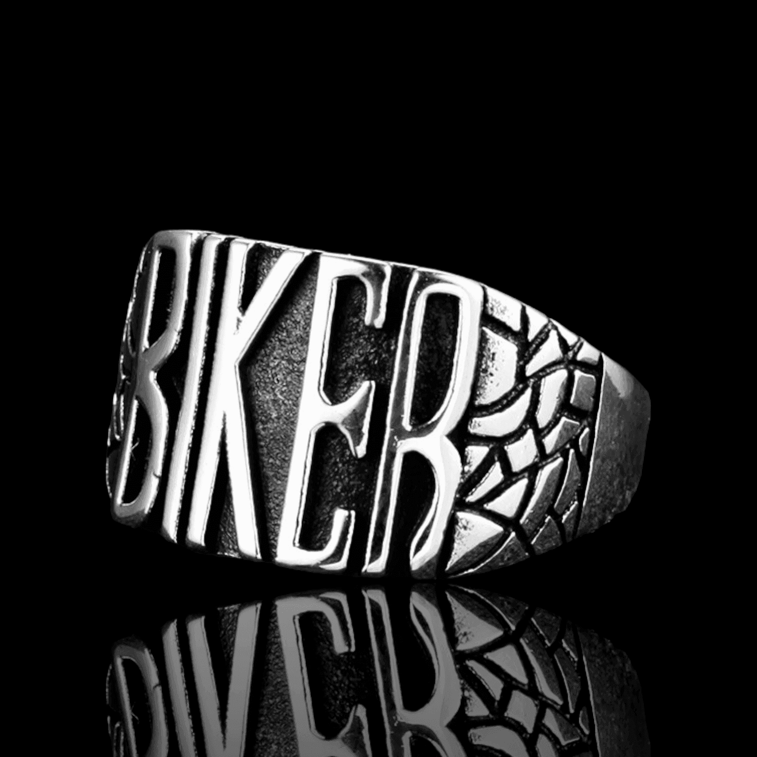 Steel Rebel Biker Ring Titanium Steel Biker Ring Villainswear